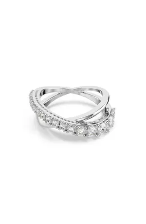 SWAROVSKI Hyperbola Crisscross Bangle - Silver/white