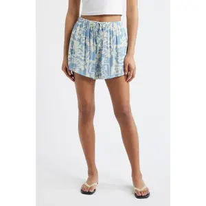Rip Curl Tropical Print Beach Shorts - Blue