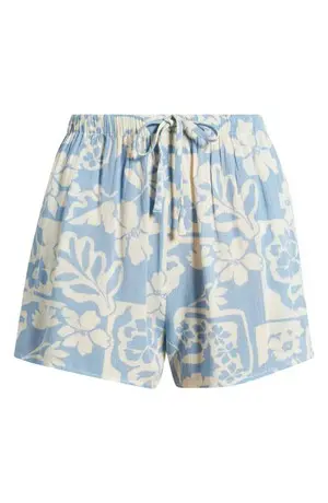 Rip Curl Tropical Print Beach Shorts - Blue