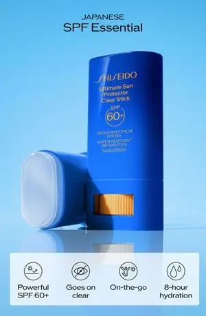 SHISEIDO Ultimate Sun Protector Clear Stick Spf 60+ - No Color