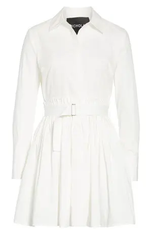 NICHOLAS Pleated Poplin Shirt Dress