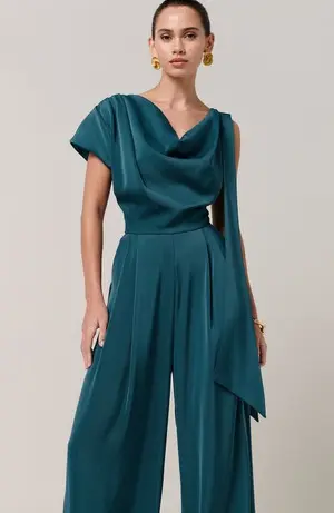 SAVEL Erica Wide Leg Jumpsuit - Teal