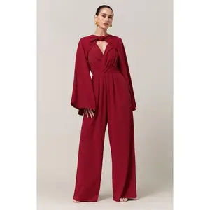 SAVEL Alexa Jumpsuit - Plum Red