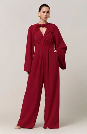 SAVEL Alexa Jumpsuit - Plum Red