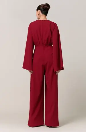 SAVEL Alexa Jumpsuit - Plum Red