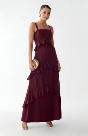 BWLDR Cheri Maxi Dress - Plum
