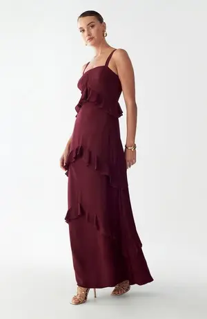 BWLDR Cheri Maxi Dress - Plum