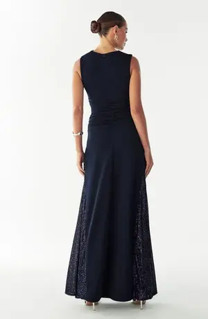 BWLDR Avena Maxi Dress - Navy Blue