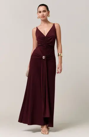 SAVEL Cynthia Midi Dress - Berry