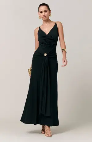 SAVEL Cynthia Midi Dress - Midnight Emerald