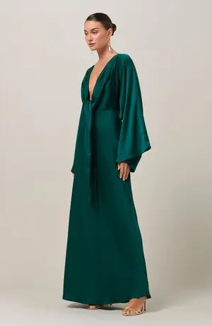 SAVEL Sassy Midi Dress - Emerald