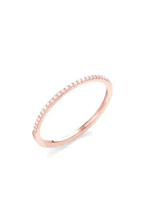 Lana Jewelry 14k Gold Diamond Stacking Ring - Rose