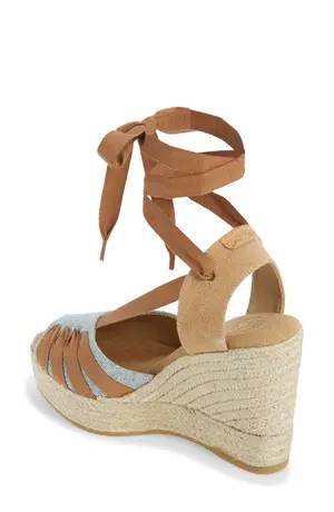 TONI PONS Wraparound Espadrille Wedge - Texa-cuiro