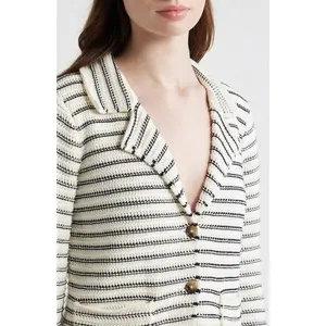 FRAME Crochet Cotton Blazer - Cream Multi