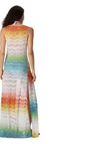 Missoni Long Gilet Cover-up In Shaded Lamé Viscose - Multicoloured