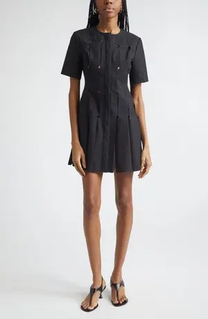 Coperni Technical Tailored Origami Wool Blend Dress