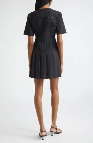 Coperni Technical Tailored Origami Wool Blend Dress