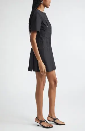 Coperni Technical Tailored Origami Wool Blend Dress