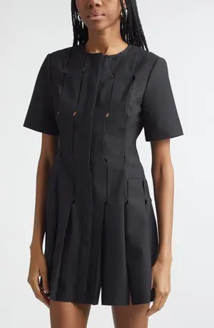 Coperni Technical Tailored Origami Wool Blend Dress