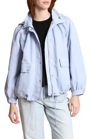 Avec Les Filles Balloon Bomber Jacket - Periwinkle