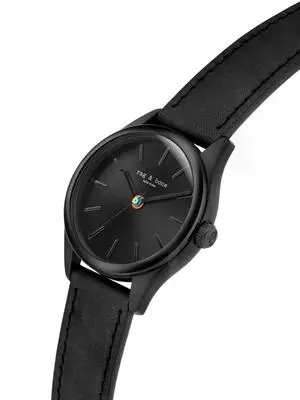 Rag & Bone Sun 38mm Watch With Leather Strap - Black