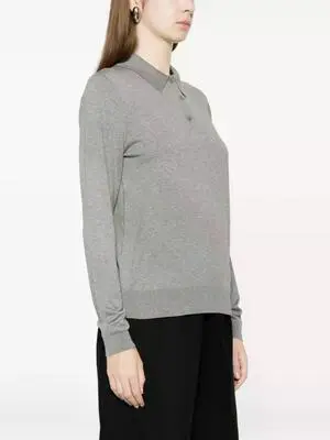 Enza Costa Fine-knit Polo Top