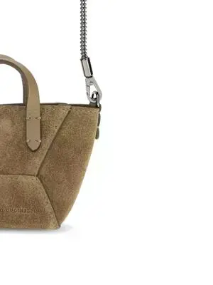 Brunello Cucinelli Mini Suede Bag - Brown