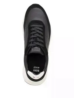 BOSS Panelled Leather Lace-up Sneakers