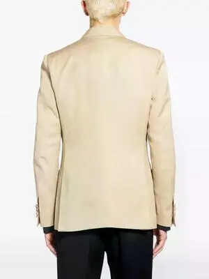 LARDINI Button Notched Lapel Jacket - Neutrals