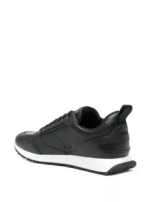 Hugo Logo-print Leather Sneakers - Black
