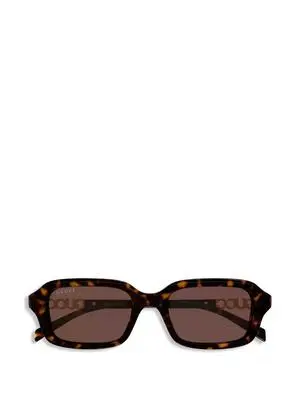 Gucci Rectangle-frame Sunglasses - Brown