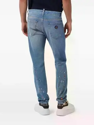 Philipp Plein Paint Splatter Straight Jeans