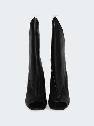 Rick Owens Cantilever Peep Toe Boots