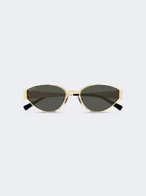 Gucci Geometric Metal Sunglasses - Gold