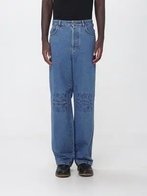 Loewe Embroidered Wide-leg Jeans - Blue