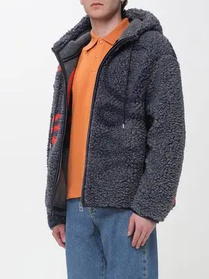 Loewe Fleece Zip-up Jacket With Graphic Detail - Blue