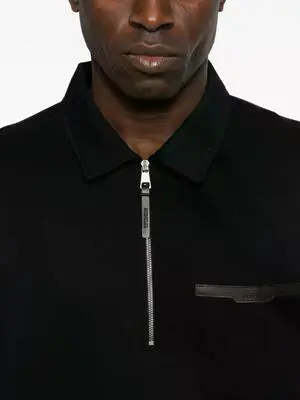 Moncler Zip-up Polo Shirt With Chest Pocket