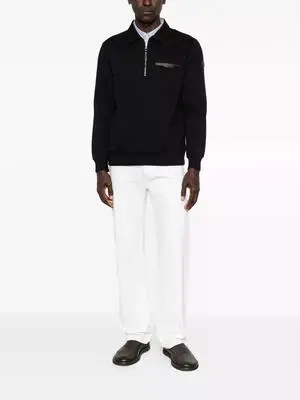 Moncler Zip-up Polo Shirt With Chest Pocket