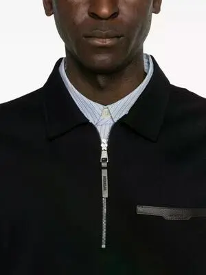 Moncler Zip-up Polo Shirt With Chest Pocket