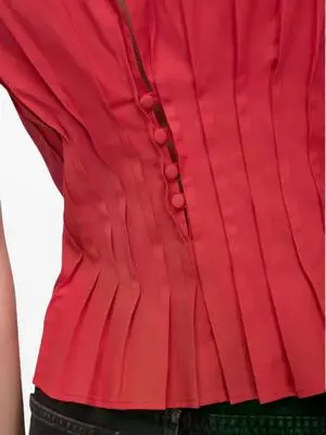 SEMICOUTURE Sleeveless Pleated Detail Top