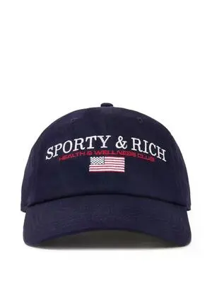 SPORTY & RICH Embroidered Baseball Cap - Blue