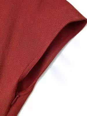 Shanghai Tang Gathered Asymmetric Dress - Red