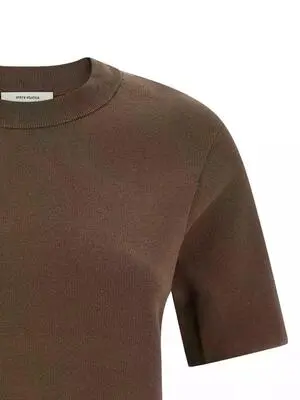ENTIRE STUDIOS Mercerized Crew Neck T-shirt - Brown