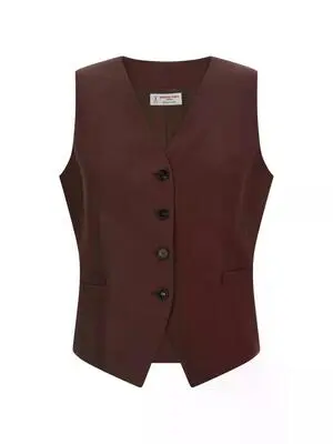Alberto Biani V-neck Button Vest