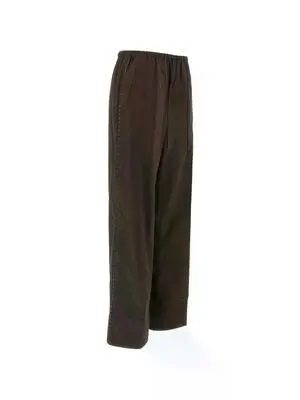YVES SALOMON Perforated Leather Insert Pants