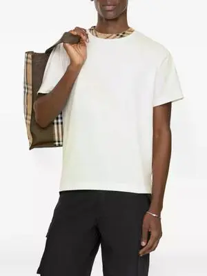 Burberry Check Trim Cotton T-shirt