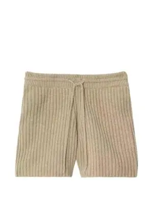 Burberry Wool Cashmere Ribbed Knit Shorts