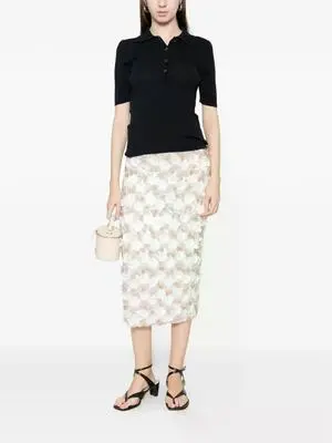 P.a.r.o.s.h Ribbed Knit Polo Top