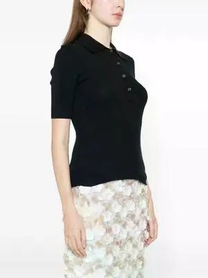 P.a.r.o.s.h Ribbed Knit Polo Top