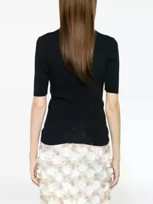 P.a.r.o.s.h Ribbed Knit Polo Top